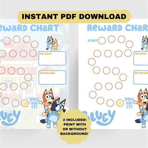 Chores Chart Bluey Etsy