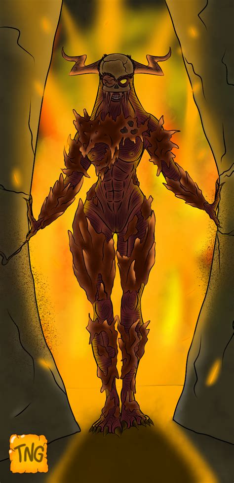 Rule 34 Anthro Demon Demons Souls Eye Patch Eyewear Female Fire Flamelurker Flesh