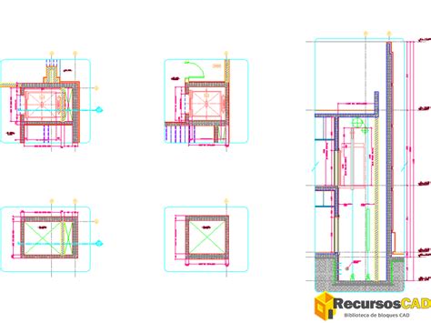 Bloques Dwg De Ascensores Gratis Detalles Técnicos Cortes