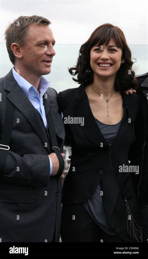 Actors Olga Kurylenko And Daniel Kraig In Moscow Daniel Craig In