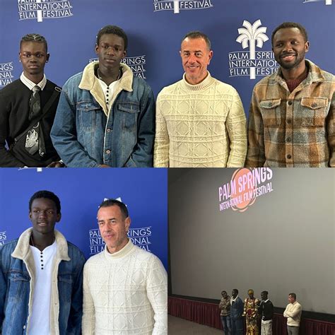 Matteo Garrone Seydou Sarr Moustafa Fall And Mamadou Kouassi Are In