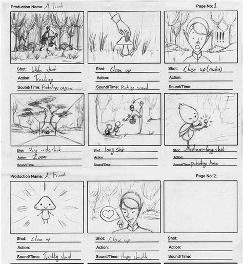 Melissa Maccuaig Various Storyboards For Animation University Work