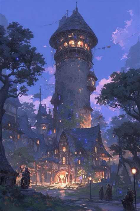 Abenddämmerungs Fantasielandschaft Ideen Für Mittelalterlich