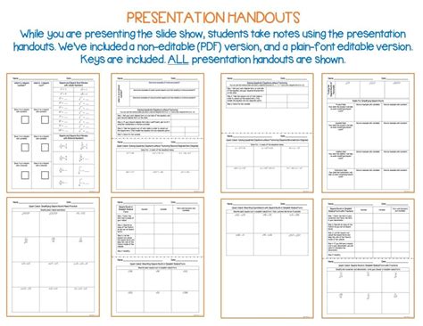 Square Roots And Quadratic Functions Algebra Guided Note Taking