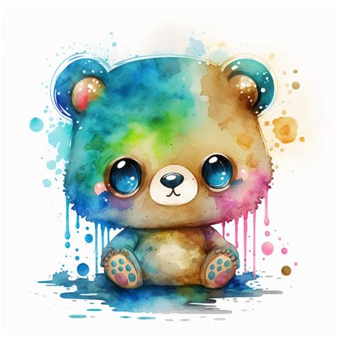 Premium Photo Cute Bear Chibi 11