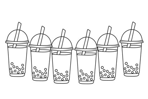 Ausmalbilder Bubble Tea