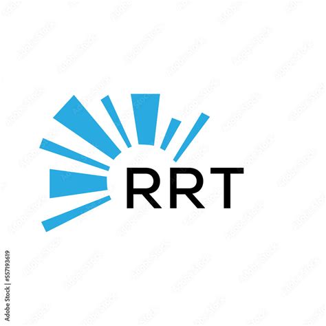 Rrt Letter Logo Rrt Blue Image On White Background And Black Letter Rrt Technology Monogram