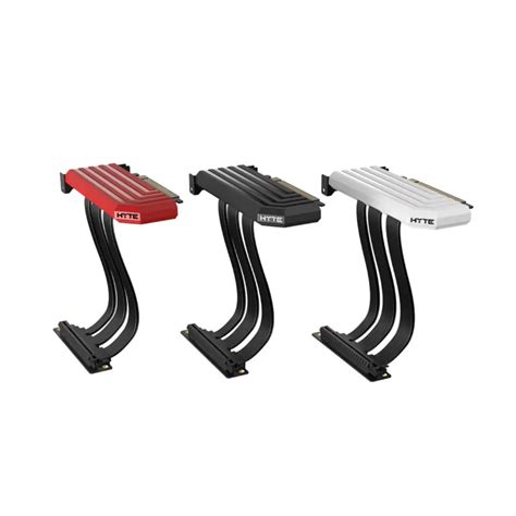 Hyte Pci E 4 0 X16 Riser Black White Riser Card สายต่อการ์ดจอจากเมนบอร์ด Shopee Thailand
