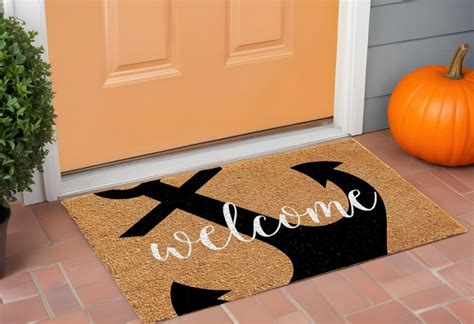 24x36 Coir Outdoor Doormat Anchor Design Nautical Welcome Mat Foter
