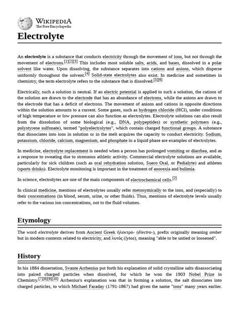 Electrolyte Pdf Electrolyte Physical Chemistry