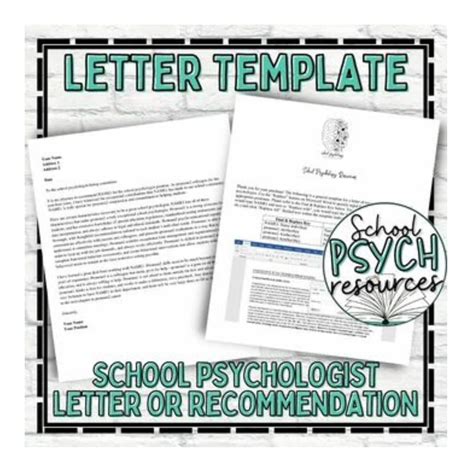 Letter Template School Psychologist Special Education Letter Or