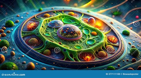 Vibrant Chloroplasts Reveal Cellular Structures In Bright Light Royalty