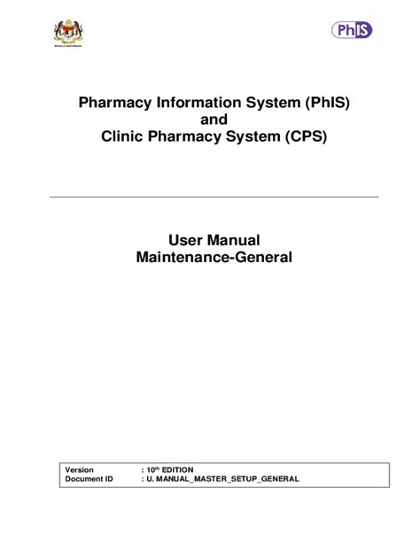 Fillable Online Pharmacy Information System Phis Fax Email Print