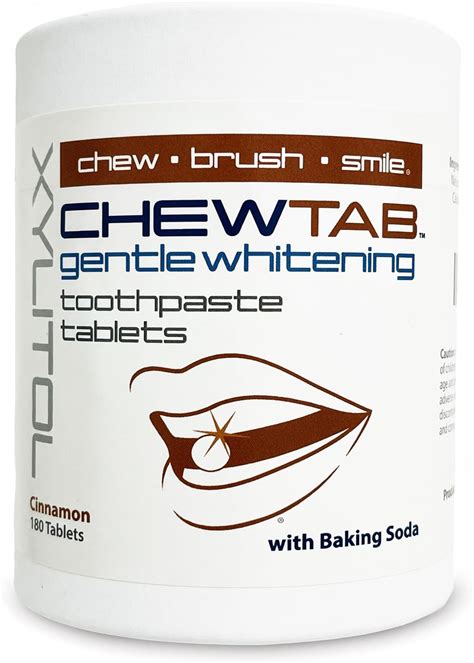 Chew Brush Smile Toothpaste Tablets 120 Count Cinnamon