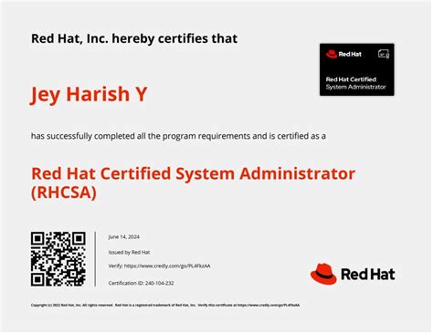 Rhcsa Redhatcertified Linux Systemadmin Achievementunlocked Jey