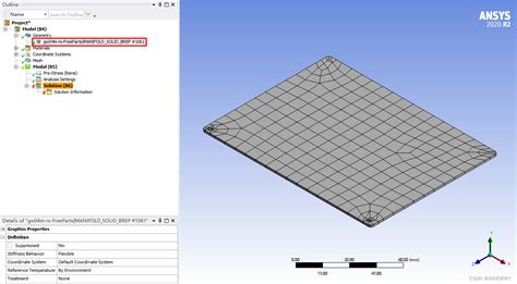 Ansys 警告问题解决方案发现至少一个几何体在至少2个方向上只有1个单元 Csdn博客