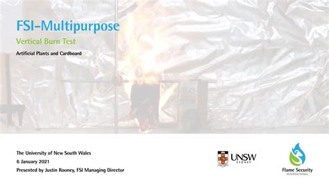 Burn Test Fsi Multipurpose Protecting Artificial Plants And Cardboard