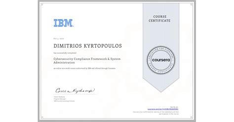 Cybersecurity Compliance System Administration Dimitris Kyrtopoulos