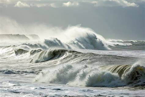 Powerful Waves In The Ocean Stock Illustration Illustration Of Force Waves 366167438