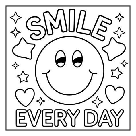 Smiles Coloring Pages 2025
