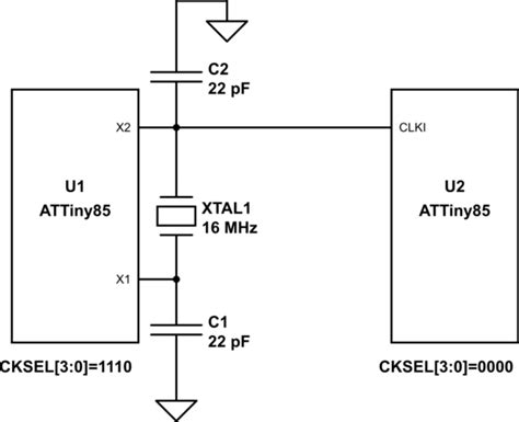 Pcb Design Whats The Schematic To Share One Crystal With Two Micros