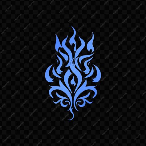 Premium Psd A Blue Fire Abstract Design On A Black Background