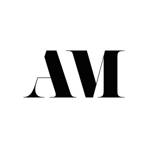 Abstract Am Letters Initials Monogram Logo Design Icon Minimalist Simple Elegant 19468587