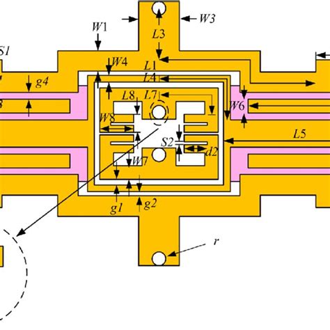 The Layout Of The Proposed Wideband Bpf Download Scientific Diagram