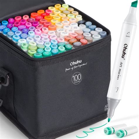 Ohuhu Alcohol Markers Chisel And Fine Dual Tips 100 Colors Oahu
