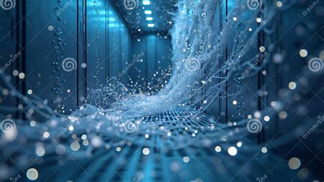 Abstract Digital Data Stream Corridor Futuristic Good Resolution Stock