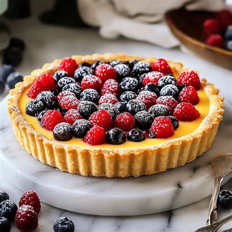 Delightfully Creamy Winter Berry Custard Tart Recipe Sally Savors