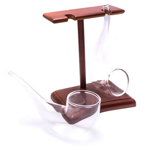 Brandy Pipe Sipping Glasses Wooden Stand T Set Ckb Ltd