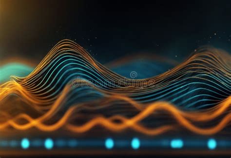 Wireframe Abstract Background Technology Orange Illustration Waves