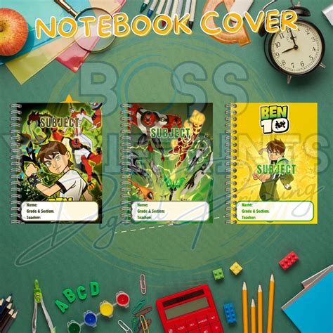 Ben 10 Trending Notebook Cover Personalized Design With Name Subject