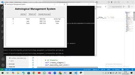 Astrology Management System In Python Project In Python With Source