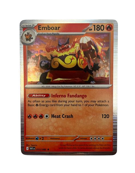 Karta Pokemon Tcg Emboar Wht 013086 White Flare Holo Rare Za
