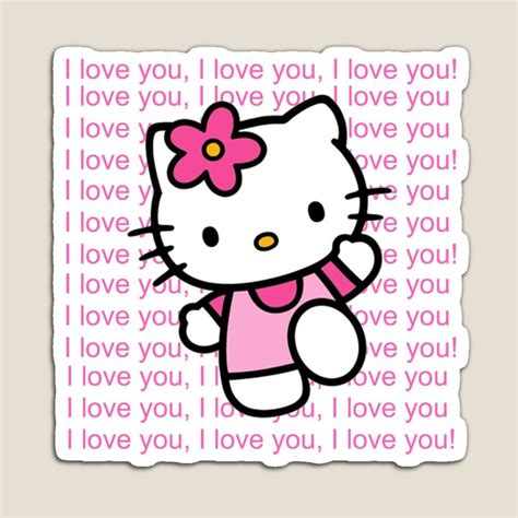Hello Kitty “i Love You” Design Poster Art Print Pin Sticker