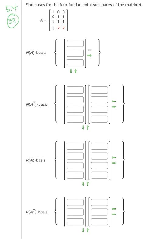 Solved Find Bases For The Four Fundamental Subspaces Of The