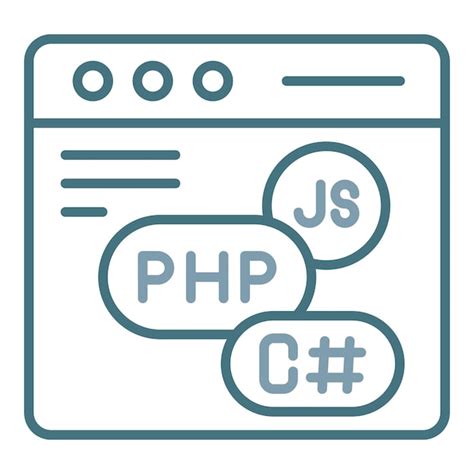 Premium Vector Coding Language Flat Illustration