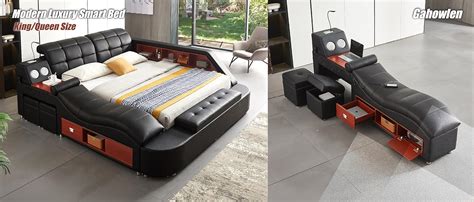 Gahowlen Multifunction Smart King Bed Frame Luxury