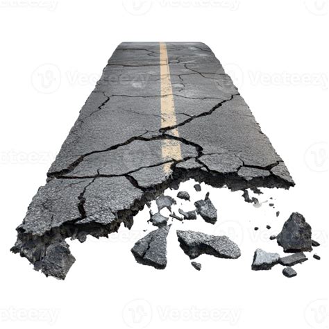 A Cracked And Damaged Road Symbolizing Infrastructure Decay And Neglect