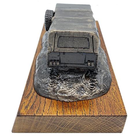 Land Rover Defender Bronze Resin Statue Oak Base Etsy