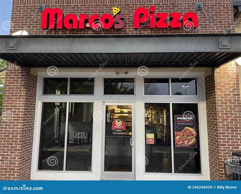 Marco`s Pizza Sign And Logo Editorial Photo 201737349