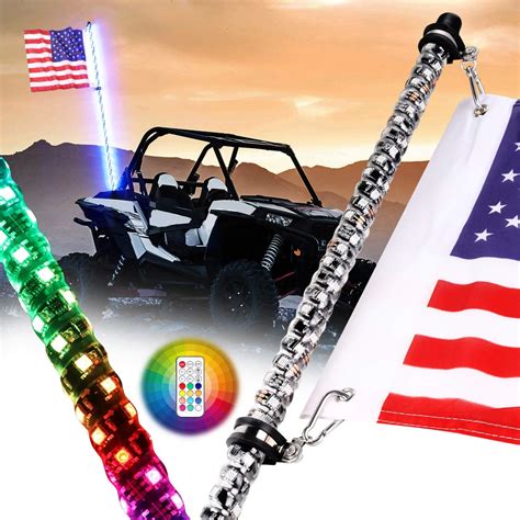 Nirider 4ft Led Whip Light With Flag Pole Remote Control