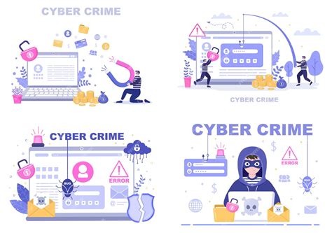 Premium Vector Cyber Crime Illustration Phishing Stealing Digital