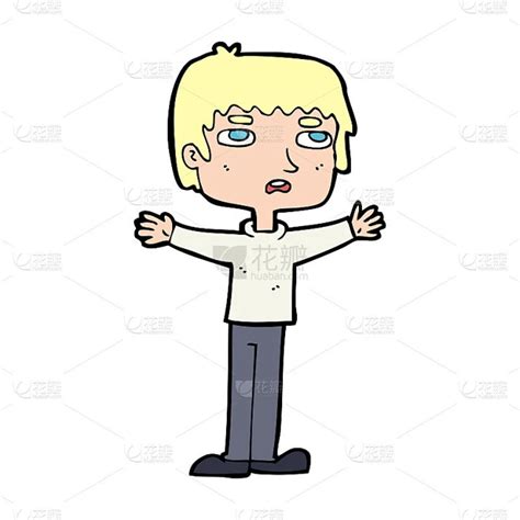卡通紧张的人素材 花瓣网
