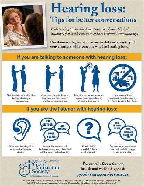 Hearing Loss Tips For Better Conversations Infographic Good Samaritan