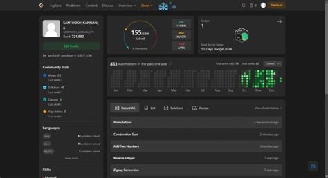 Santhosh Pandiyan K On Linkedin Skct Leetcode