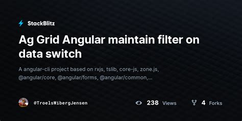 Ag Grid Angular Maintain Filter On Data Switch Stackblitz