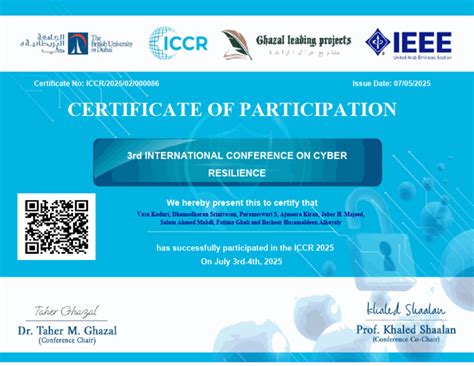 Iccr 2025 Participation Certificate Pdf